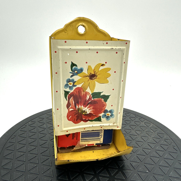 Accents | Vintage Metal Match Box Farmhouse Kitchen Wall Match Holder ...